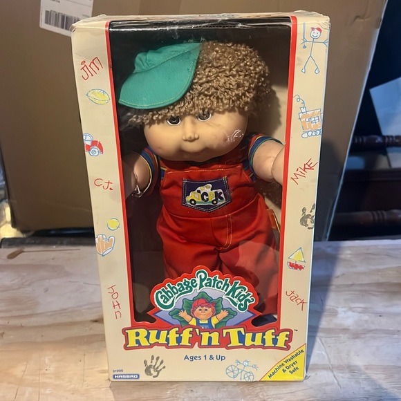 Hasbro | Toys | Cabbage Patch Kids Ruff N Tuff Doll With Red Overalls ...